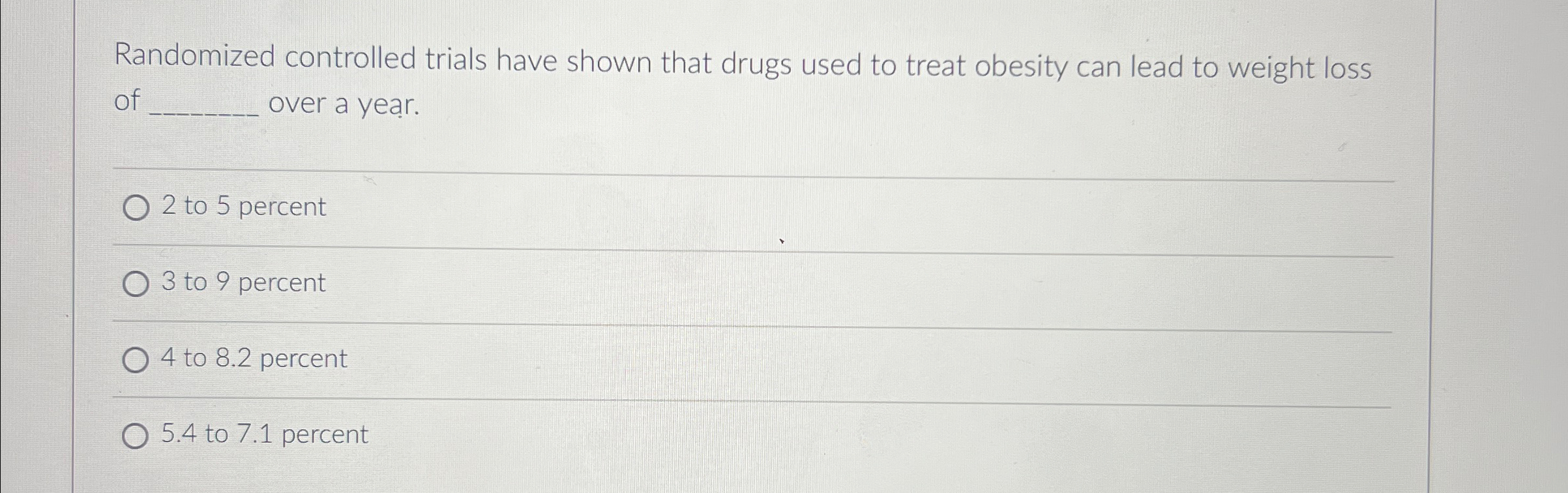 Solved Randomized controlled trials have shown that drugs | Chegg.com