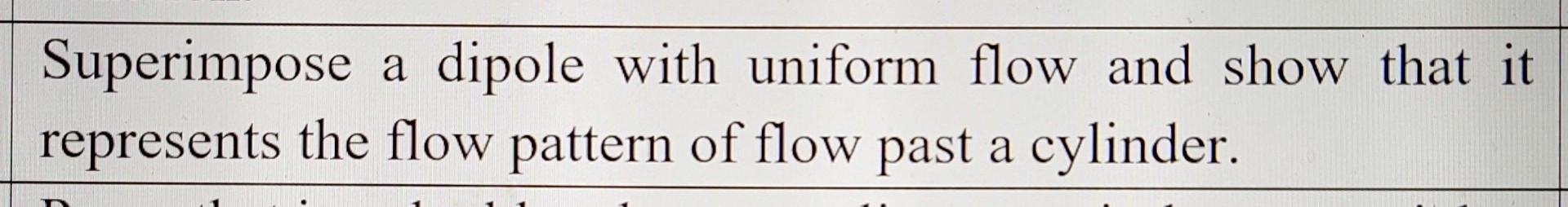 Solved a Superimpose dipole with uniform flow and show that | Chegg.com