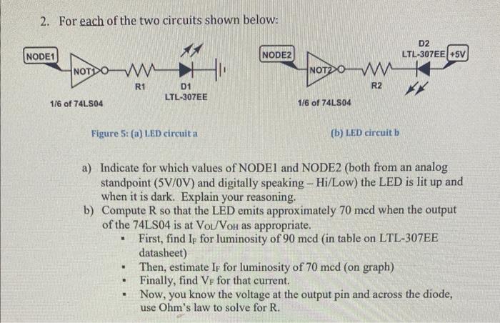 2. For each of the two circuits shown below: Figure | Chegg.com