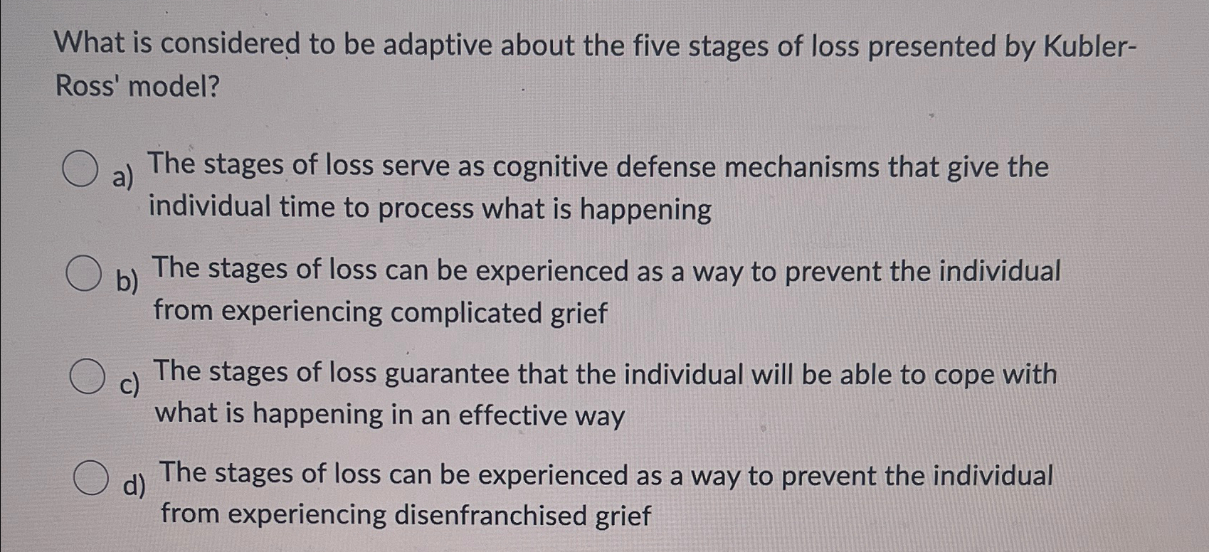 Solved What is considered to be adaptive about the five | Chegg.com