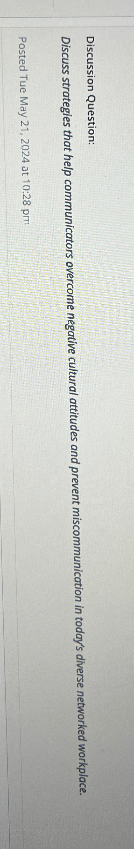 Solved Discussion Question:Discuss strategies that help | Chegg.com