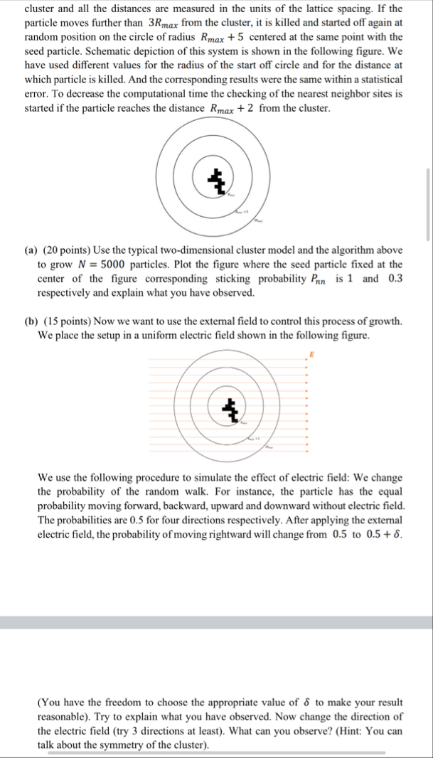 Solved cluster and all the distances are measured in the | Chegg.com