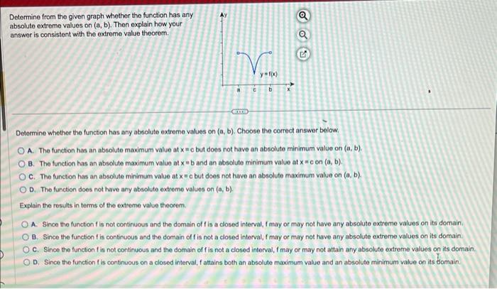 Solved Determine from the given graph whether the function | Chegg.com