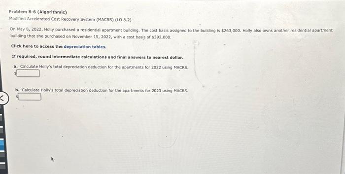 Solved Problem 8-6 (Algorithmic) Modified Accelerated Cost | Chegg.com