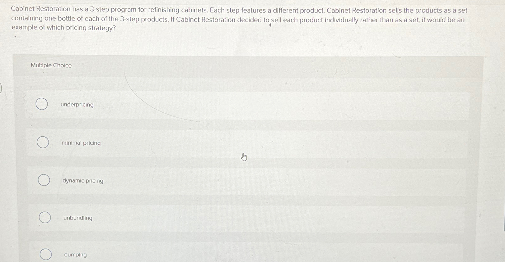 Solved Cabinet Restoration has a 3-step program for | Chegg.com