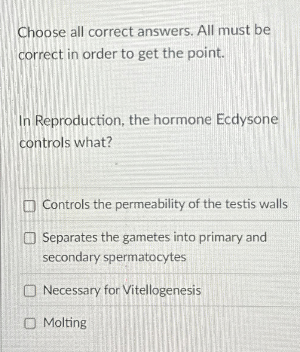 Solved Choose All Correct Answers All Must Becorrect In
