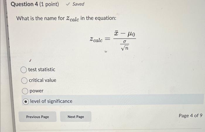 Solved What is the name for zcalc in the equation: zcalc | Chegg.com