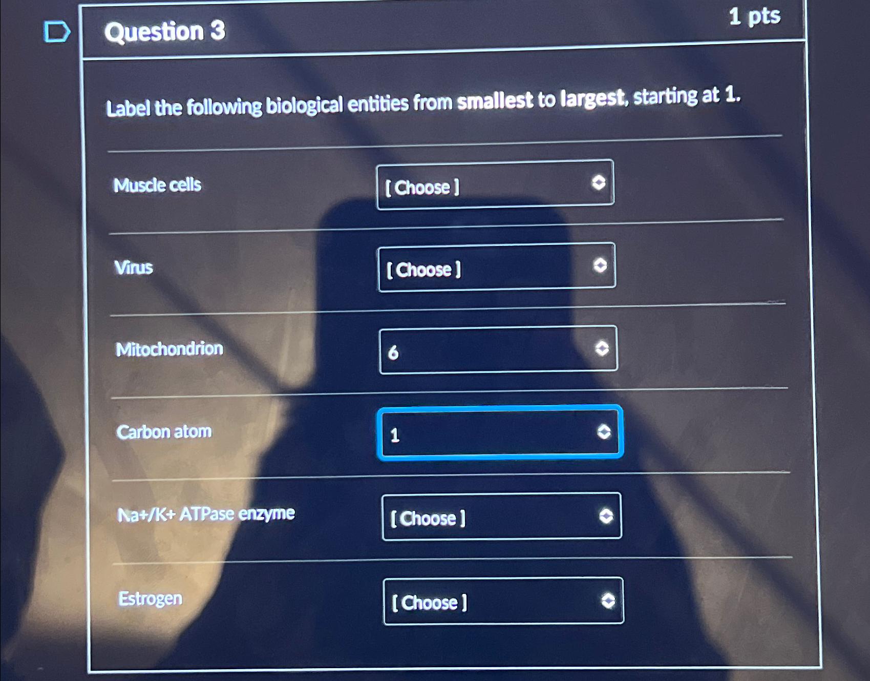 Solved Question 31 ﻿ptsLabel the following biological | Chegg.com