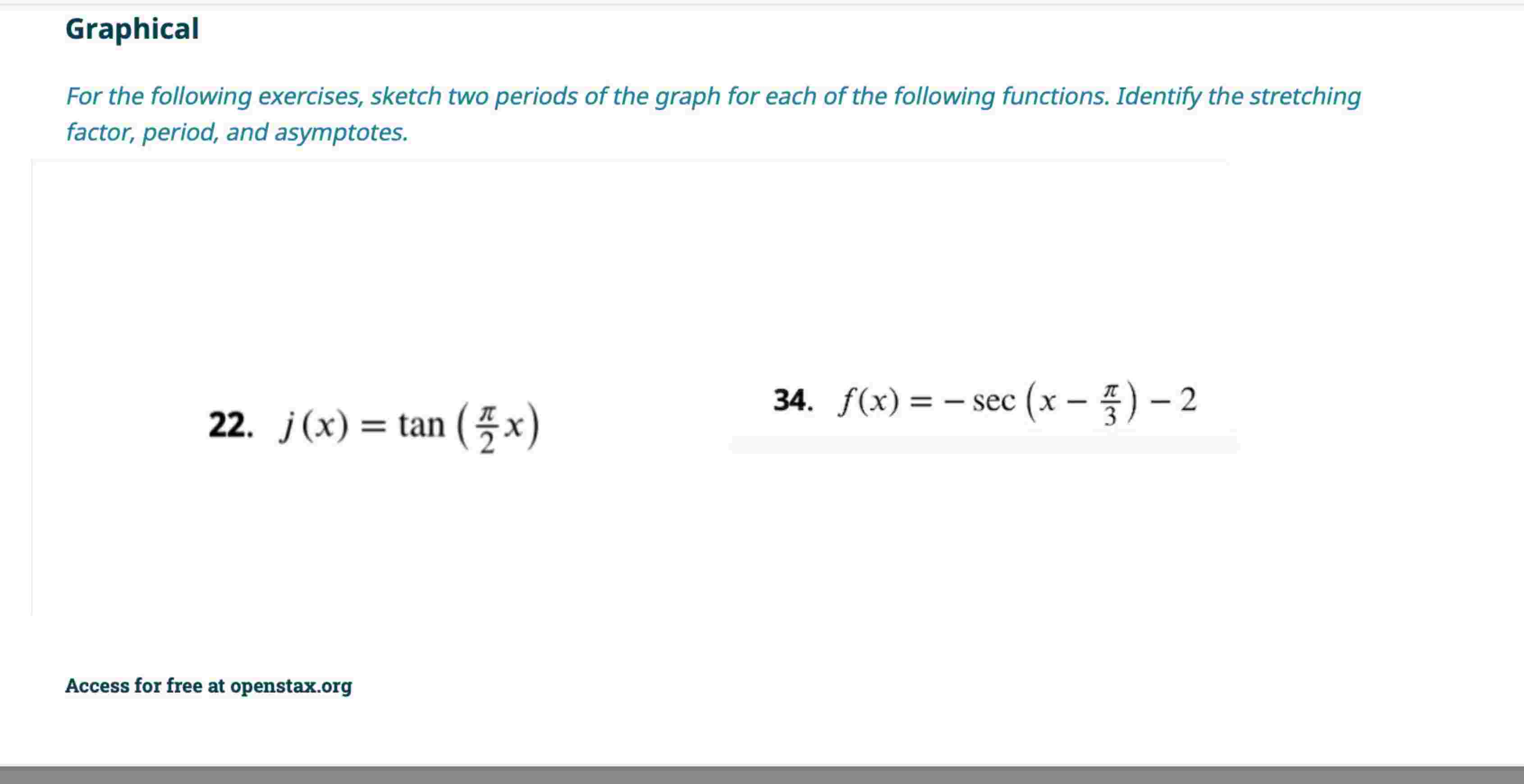 Solved GraphicalFor the following exercises, sketch two | Chegg.com