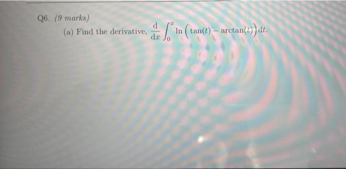 Solved dxd∫0xln(tan(t)−arctan(t))dt | Chegg.com