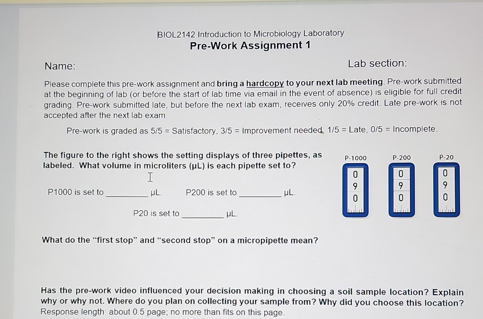 Solved Please complete this pre-work assignment and bring a | Chegg.com