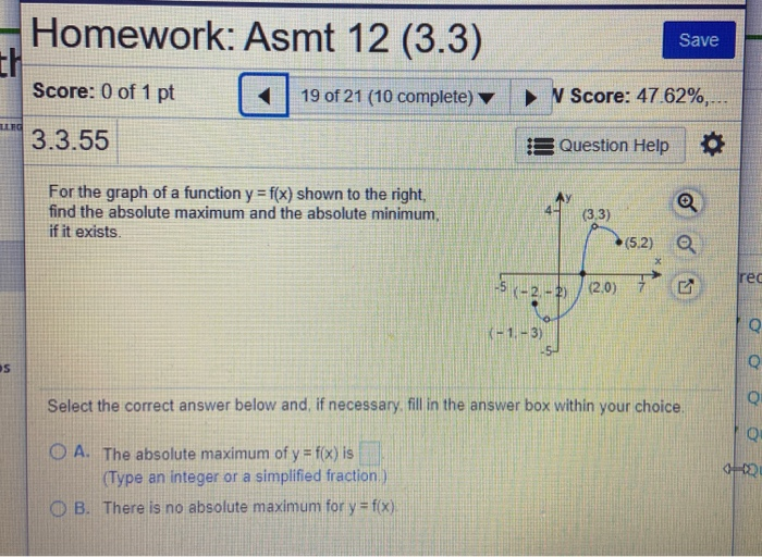 Solved Homework: Asmt 12 (3.3) th Save Score: 0 of 1 pt 19 | Chegg.com