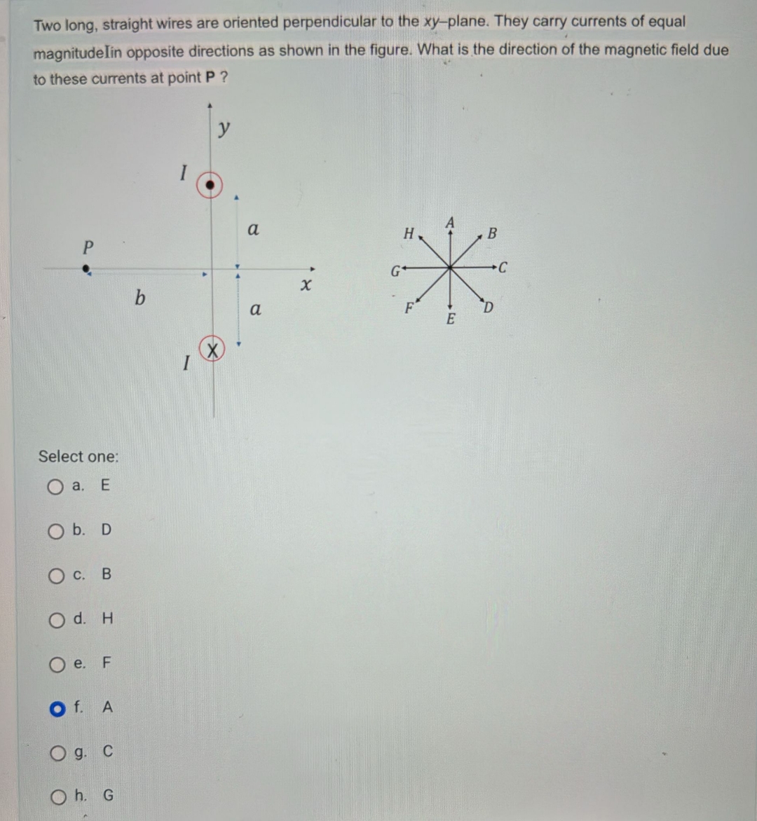 Solved Two long, straight wires are oriented perpendicular | Chegg.com