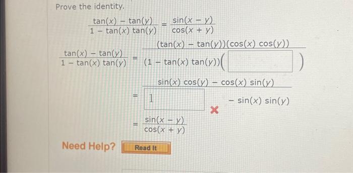 Solved Prove the identity. | Chegg.com