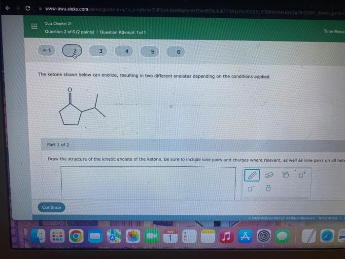 Solved The ketone shown below can enolize, resulting in two | Chegg.com