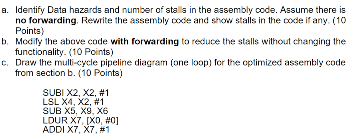 Solved 1. ﻿Identify Data hazards and number of stalls in the | Chegg.com