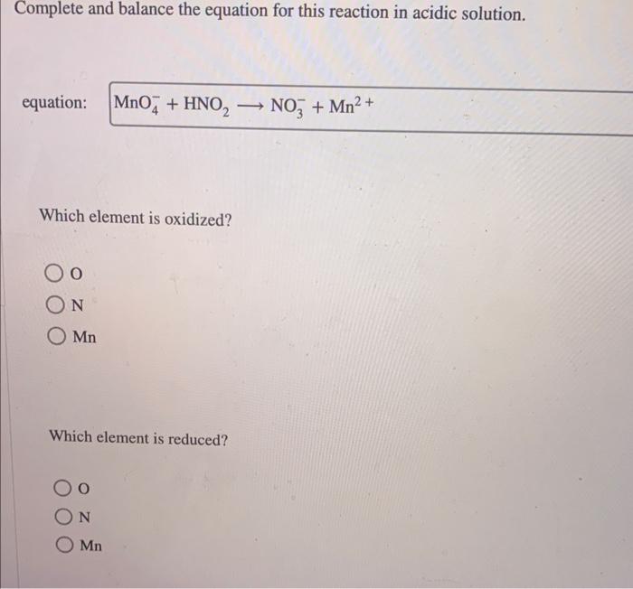 Solved Complete and balance the equation for this reaction | Chegg.com