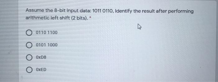 Solved Assume the 8-bit input data: 1011 0110, Identify the | Chegg.com