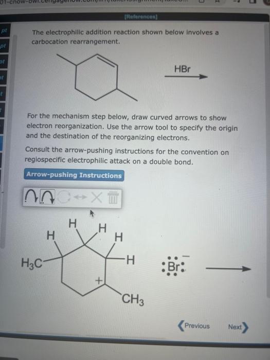 Solved Shown below is the reaction of an alkene with an | Chegg.com