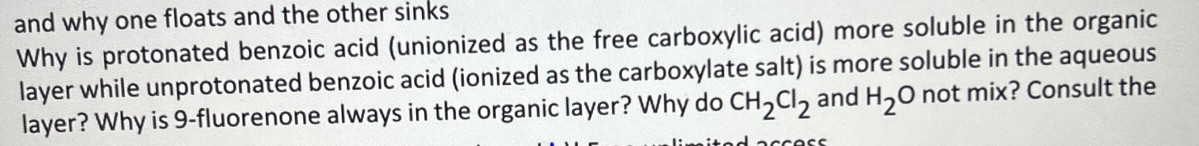 Solved Why is protonated benzoic acid (unionized as the free | Chegg.com