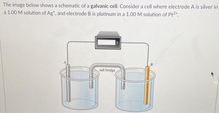 Solved The image below shows a schematic of a galvanic cell. | Chegg.com