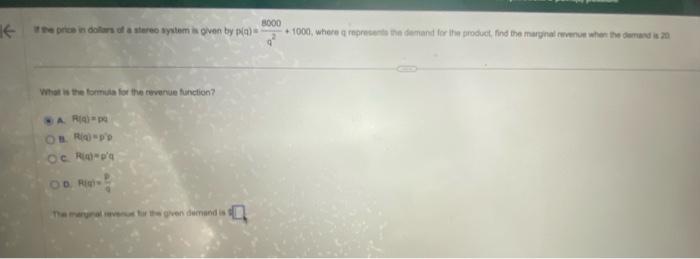 Solved What is the formila for the covrenue function? A. | Chegg.com