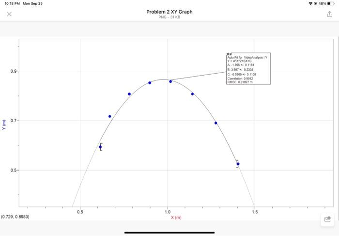 Solved - Determine the launch velocity of the ball from your | Chegg.com