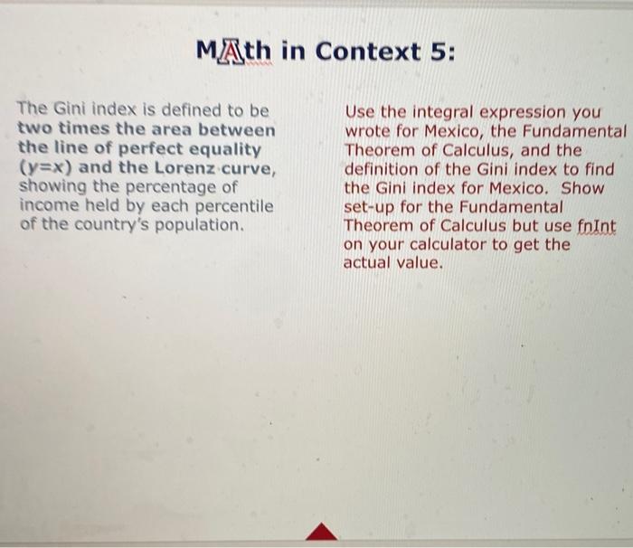 Solved MA्AGth in Context 5: The Gini index is defined to be | Chegg.com
