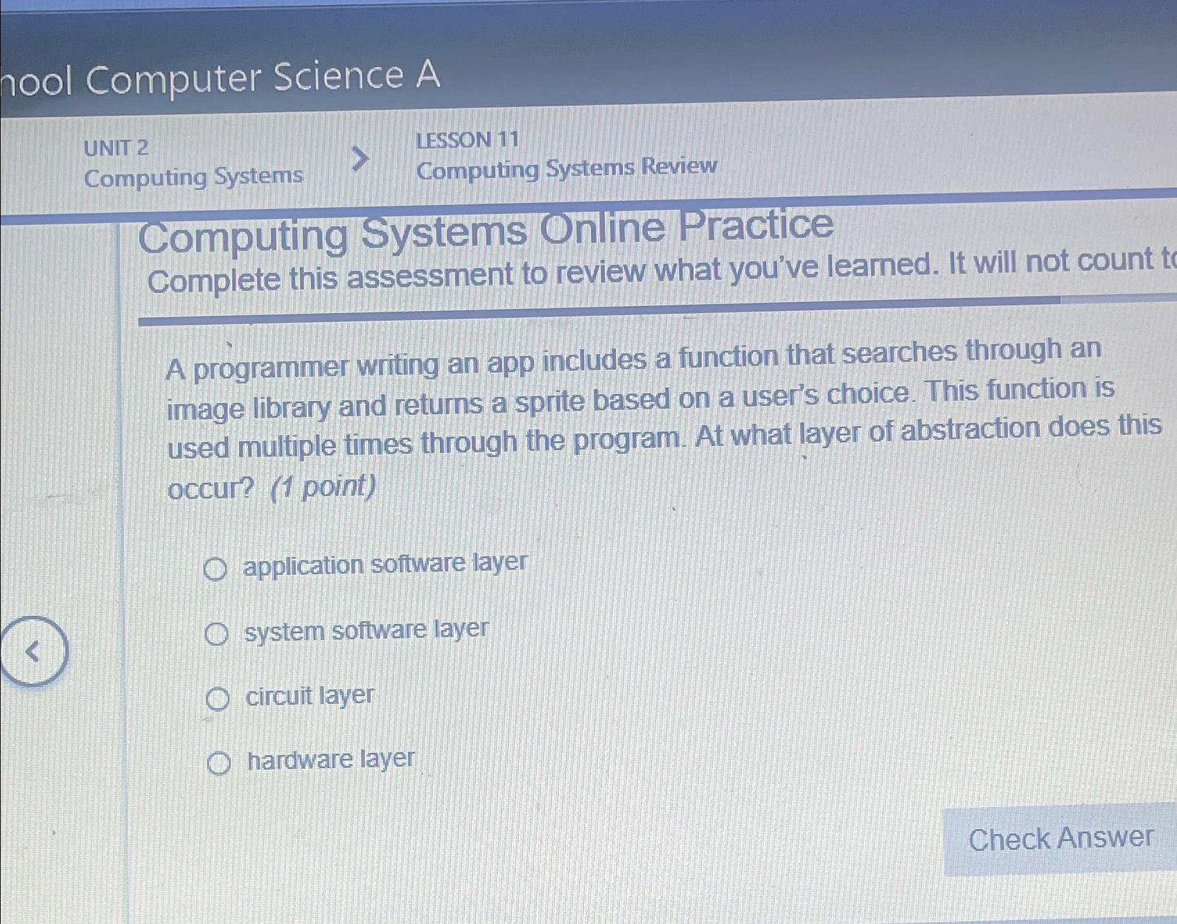 Solved Nool Computer Science Aunit 2lesson 11computing 8315