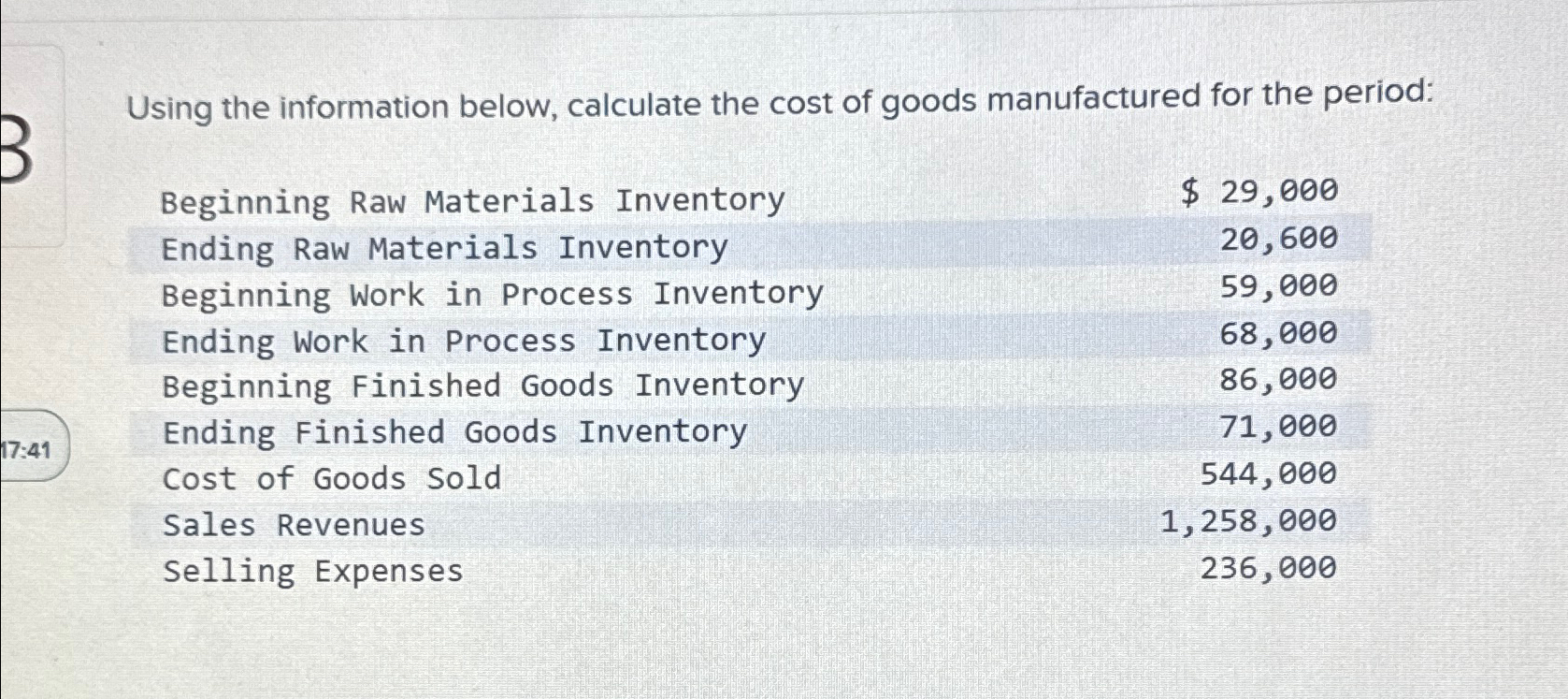 Solved Using the information below, calculate the cost of | Chegg.com