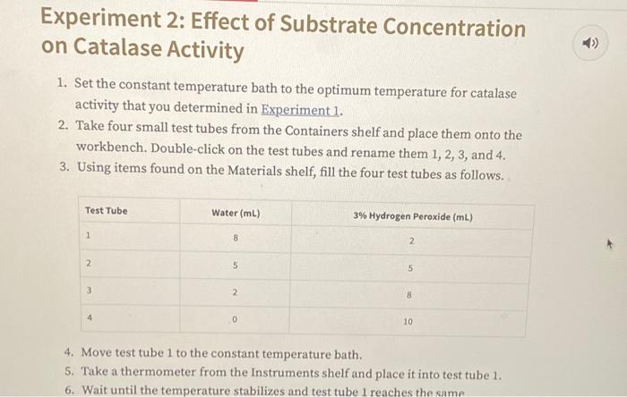 Attempt Experiment 2: Complete the table with your | Chegg.com