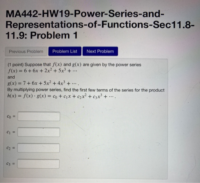 Solved MA442-HW19-Power-Series-and- | Chegg.com