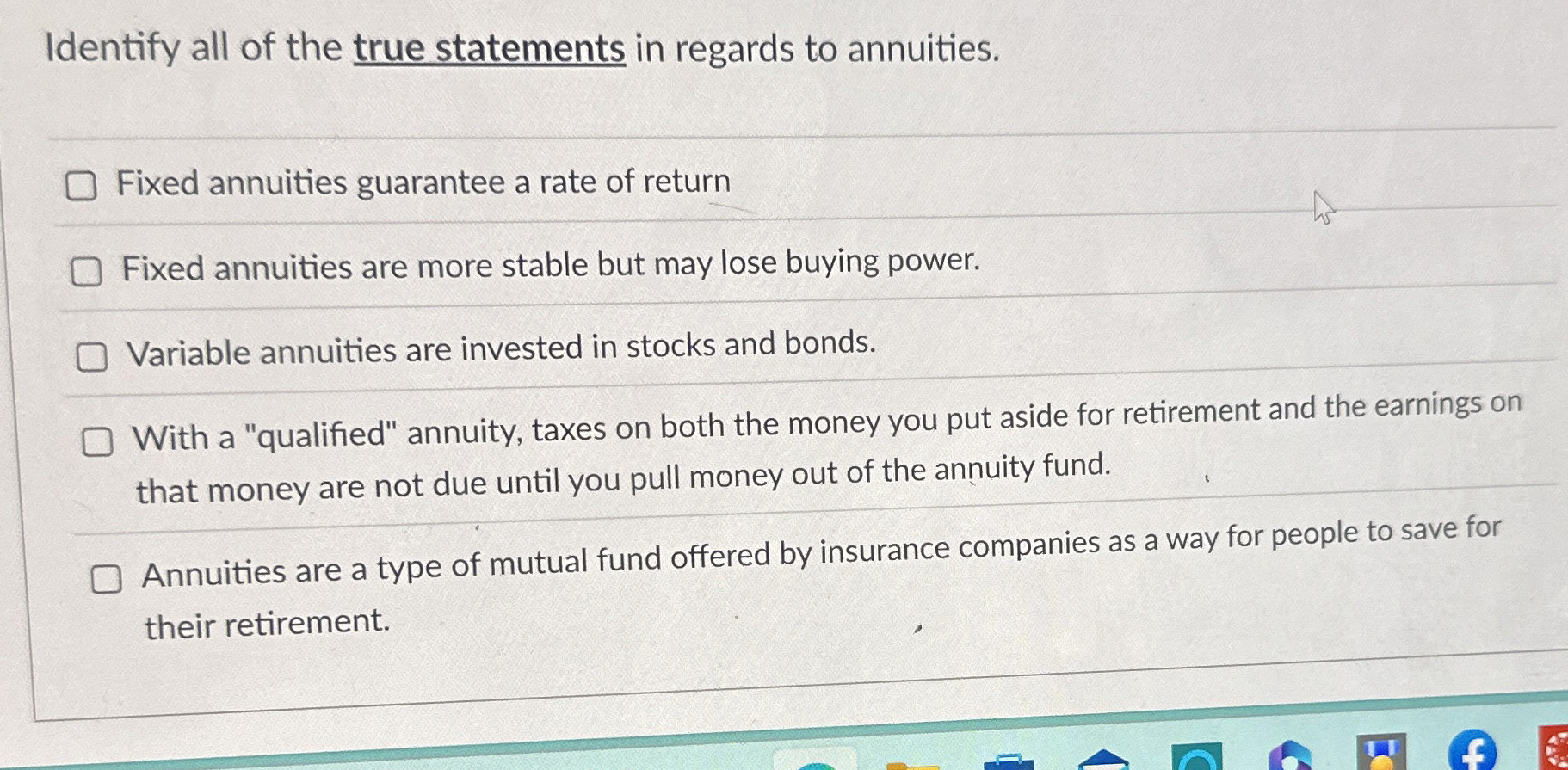 Solved Identify all of the true statements in regards to | Chegg.com