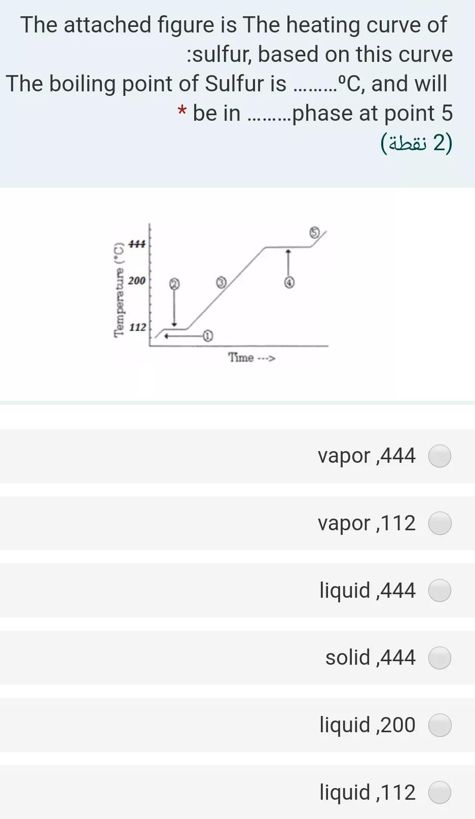 Solved The attached figure is The heating curve of sulfur, | Chegg.com