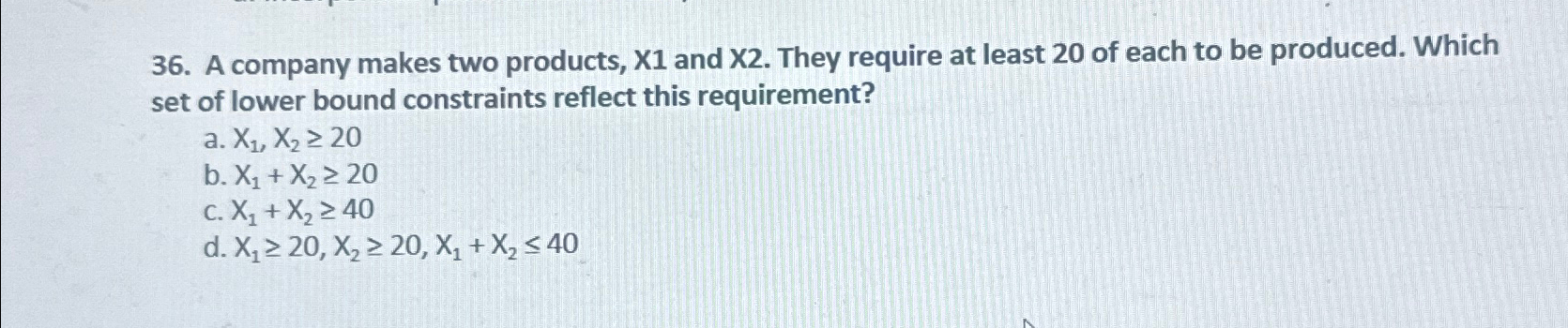 Solved A company makes two products, X1 ﻿and X2. ﻿They | Chegg.com