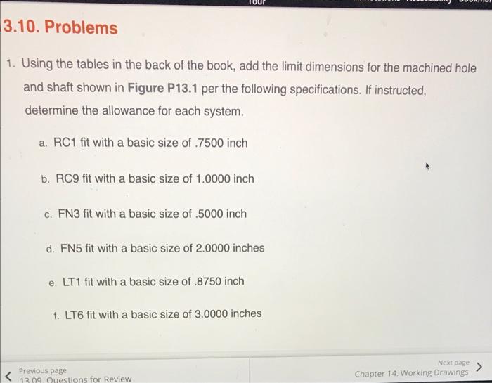 Solved Tour m. Locational transition fit (H7/n6) with a | Chegg.com