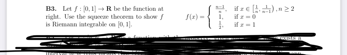 Solved B3. ﻿Let f:[0,1]→R ﻿be the function at right. Use the | Chegg.com