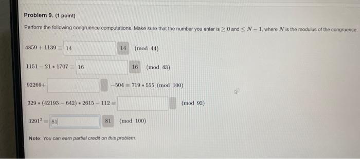 Solved Perform the following congruence computations. Make | Chegg.com