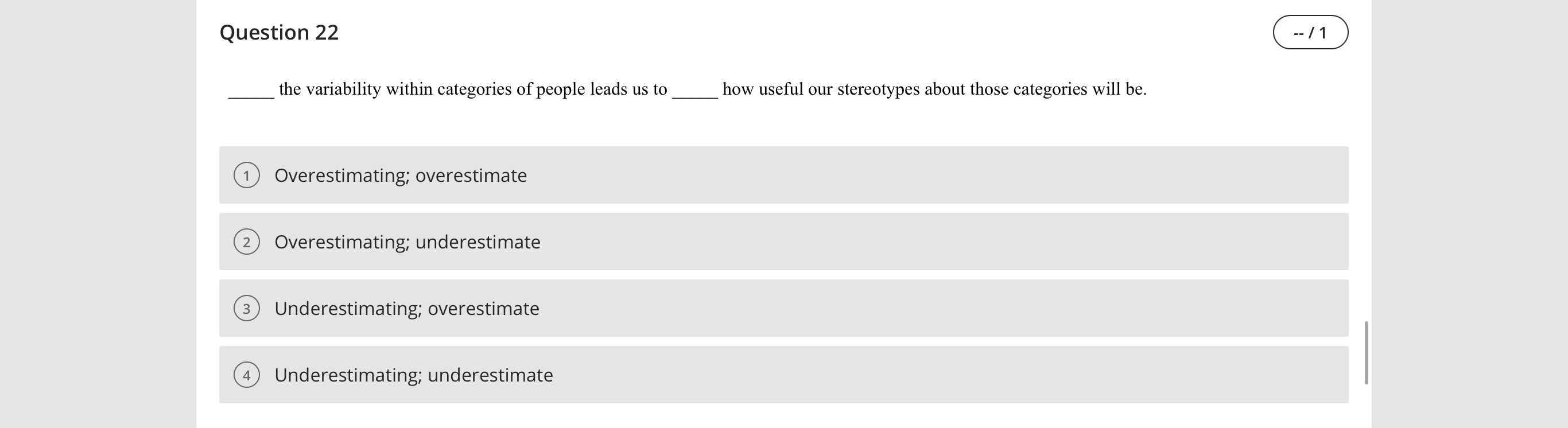 Solved Question 22--1q, ﻿the variability within categories | Chegg.com