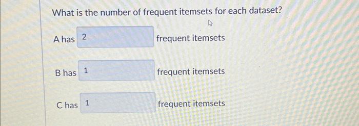 Solved Given The Following Transaction Data Sets Dark Cells 