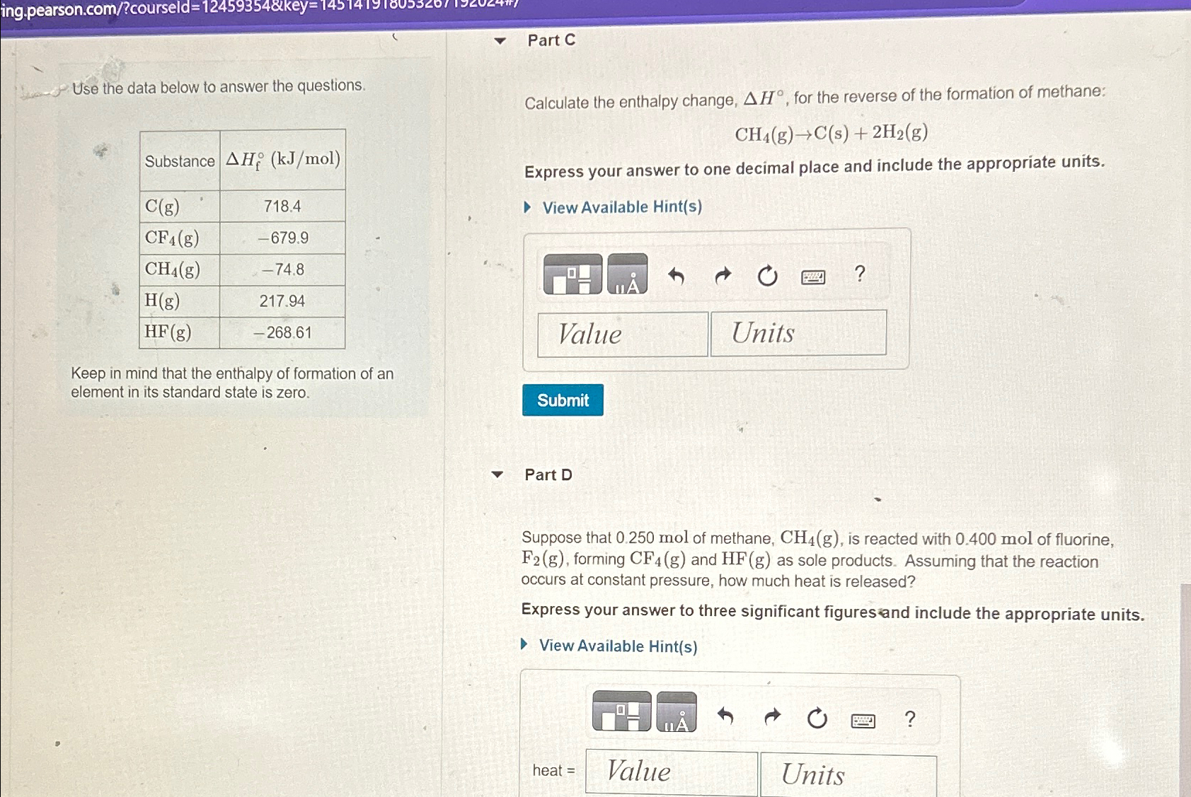 Solved Part D and Part CUse the data below to answer the | Chegg.com Solved Part D and Part CUse the data below to answer the | Chegg.com