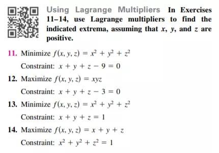 Solved Using Lagrange Multipliers In Exercises 11-14, use | Chegg.com
