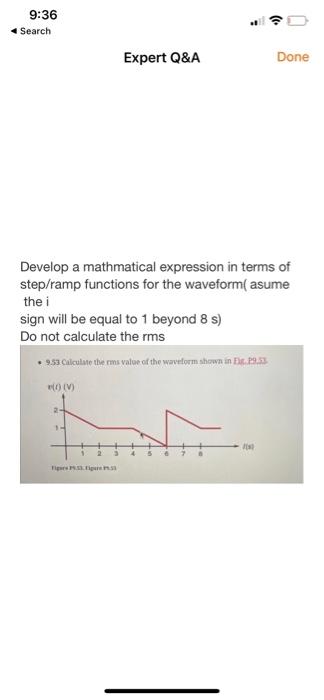 Solved Develop a mathmatical expression in terms of | Chegg.com