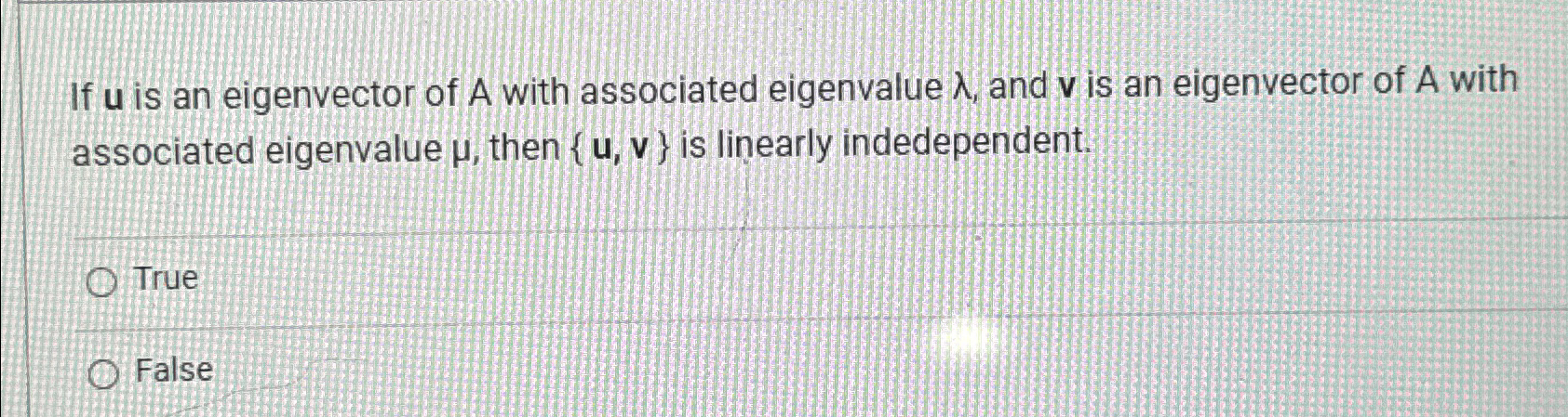 Solved If u ﻿is an eigenvector of A with associated | Chegg.com
