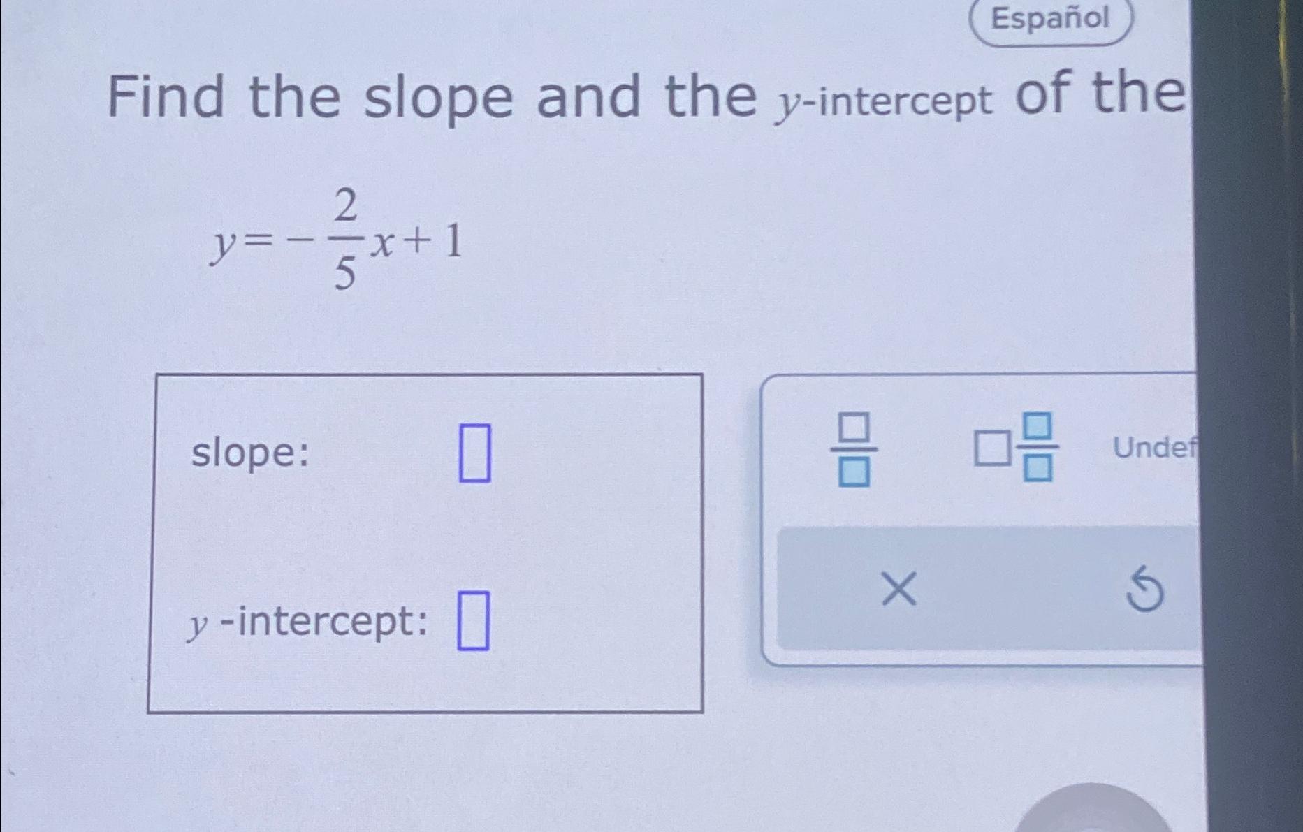 Solved Find the slope and the y-intercept of | Chegg.com