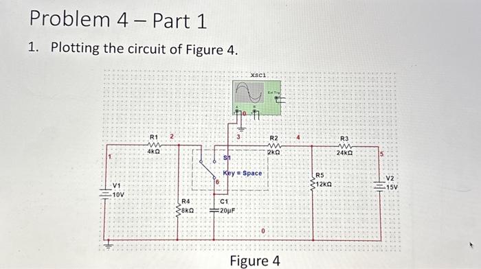 Solved 1. Plotting the circuit of Figure 4 .Problem 4-Part 2 | Chegg.com