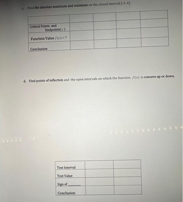 Solved make sure you fill in the charts and show me step by | Chegg.com