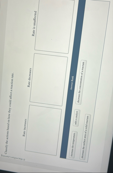 Solved Classify the actions based on how they could affect a | Chegg.com
