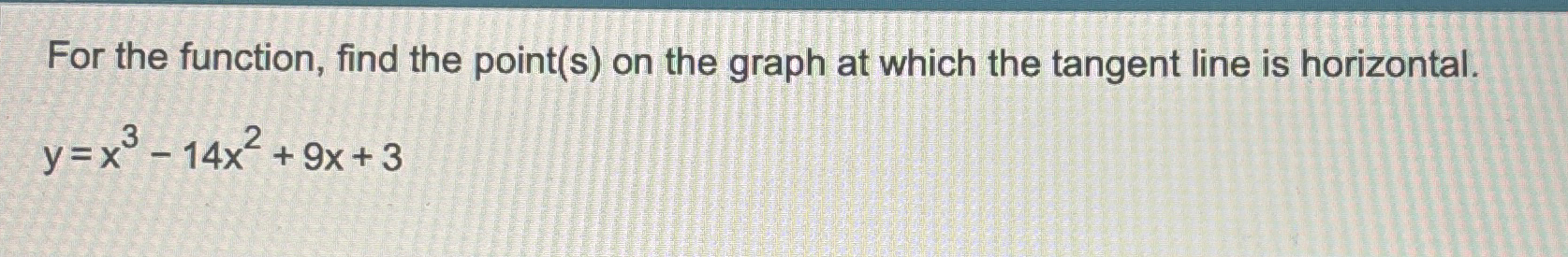 Solved For the function, find the point(s) ﻿on the graph at | Chegg.com