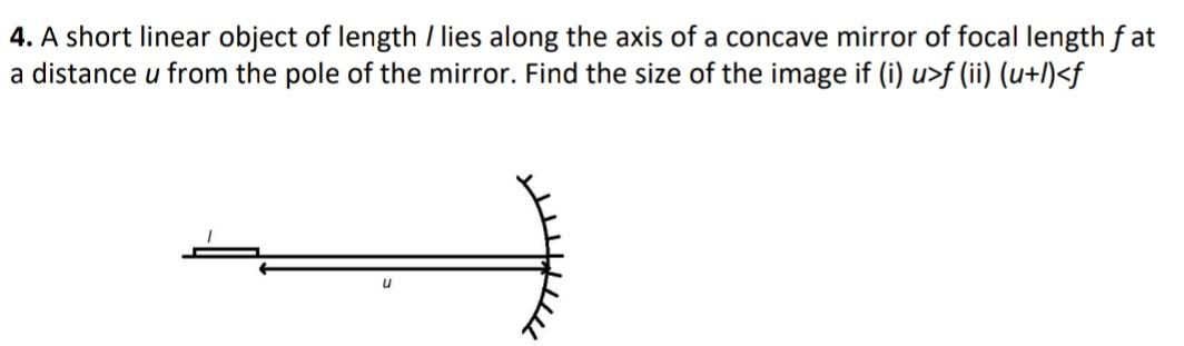 Solved 4. A short linear object of length / lies along the | Chegg.com